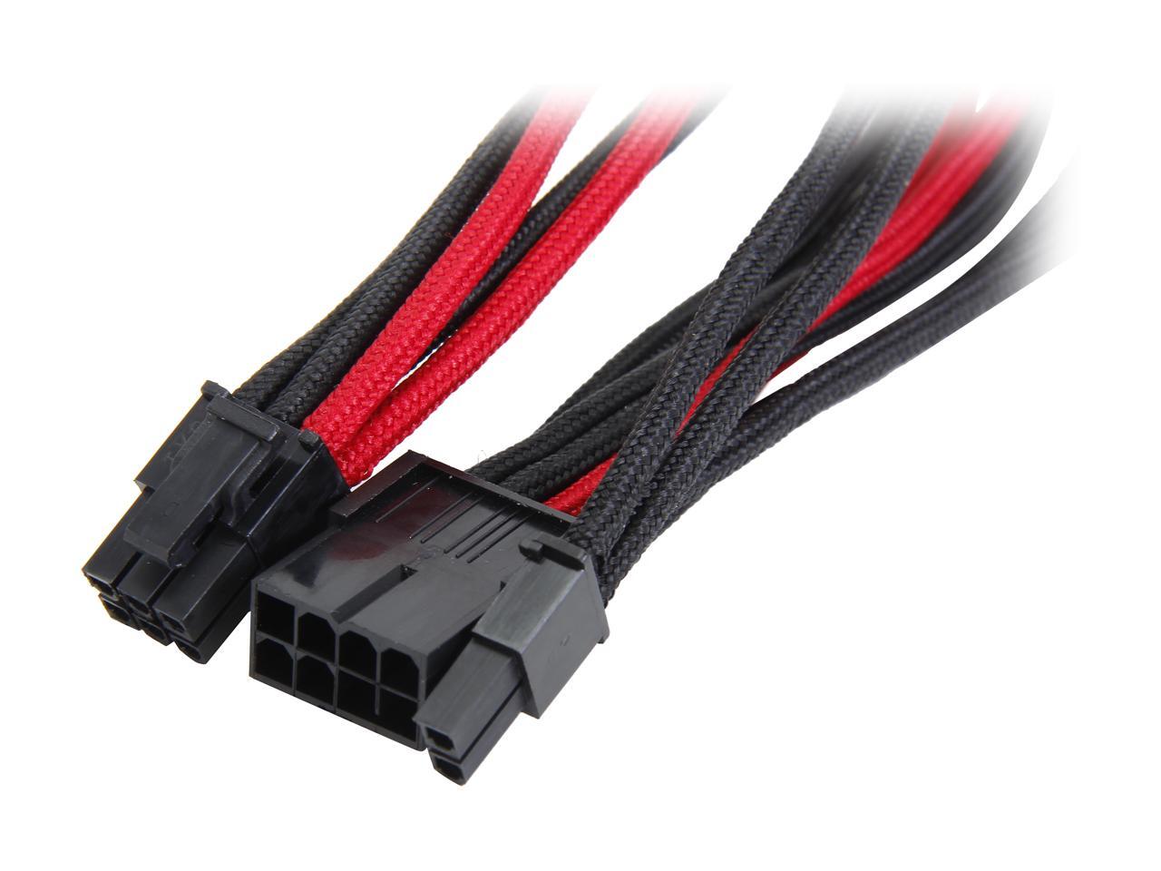 Silverstone PP07-PCIBR Sleeved Extension Power Supply Cable with 1 x 8 ...