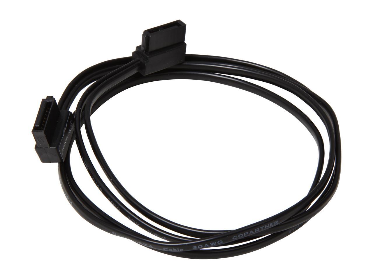 Silverstone 500mm Ultra Thin 6Gb/s Lateral 90-Degree SATA Cables with ...