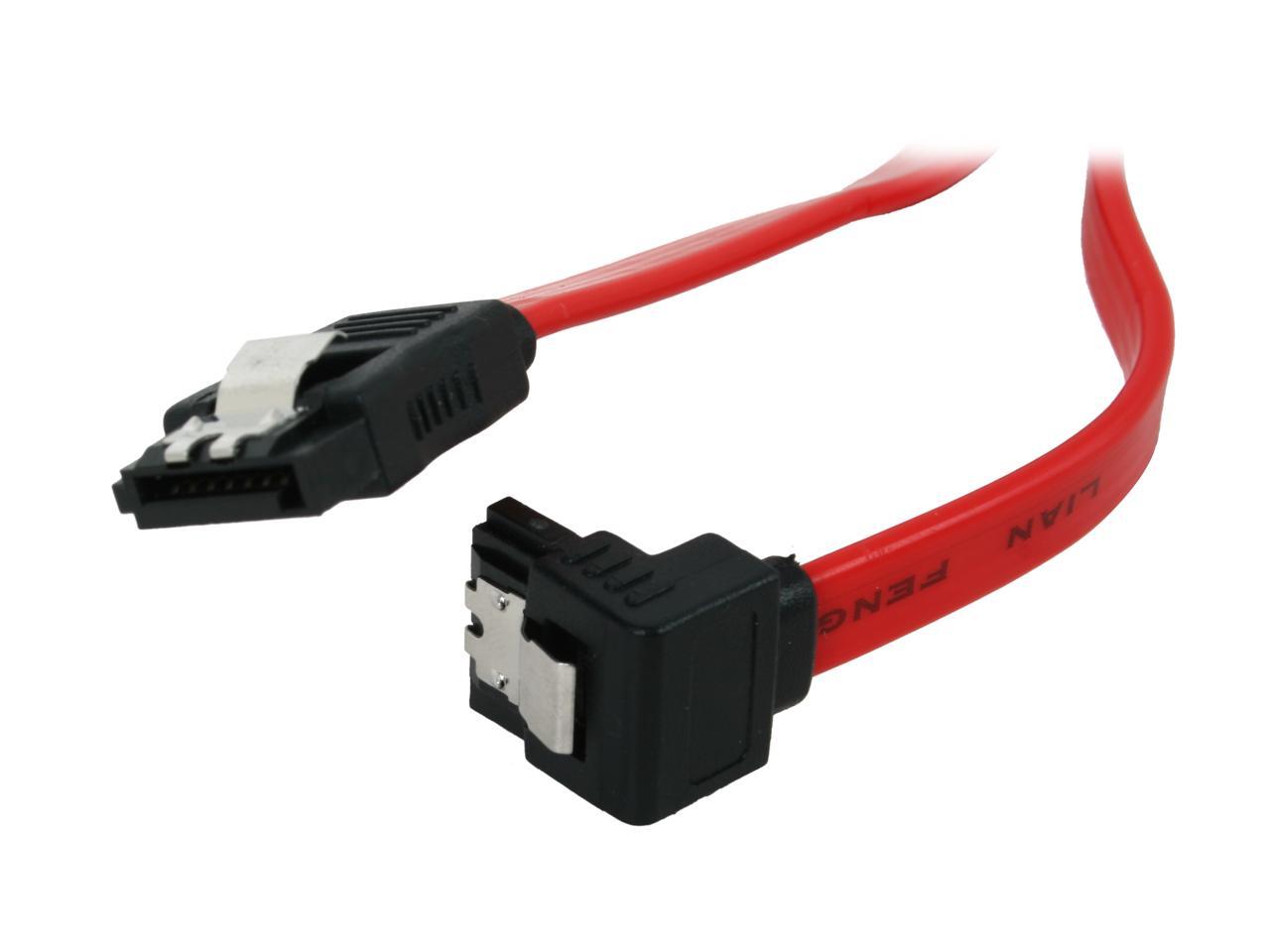 Link Depot SATA3-1-RR 3.28 ft. (1m) SATA III Flat Cable with Straight ...