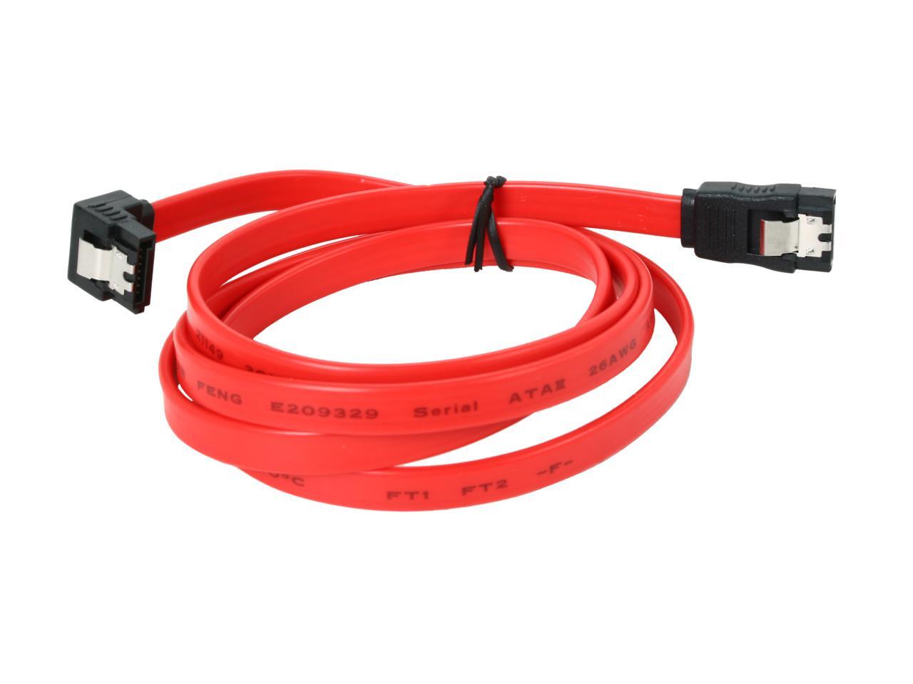 Link Depot SATA3-1-RR 3.28 ft. (1m) SATA III Flat Cable with Straight ...