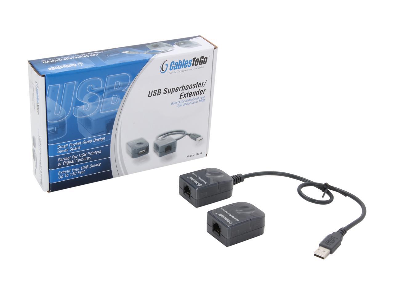 C2G 29341 USB 1.1 Over Cat5 SuperBooster Extender Dongle Kit, TAA ...