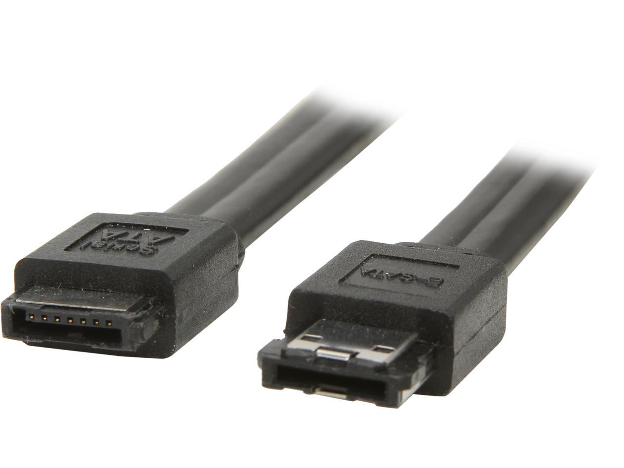 C2G 10230 Serial ATA to External Serial ATA Cable, Black (3.3 Feet, 1 ...