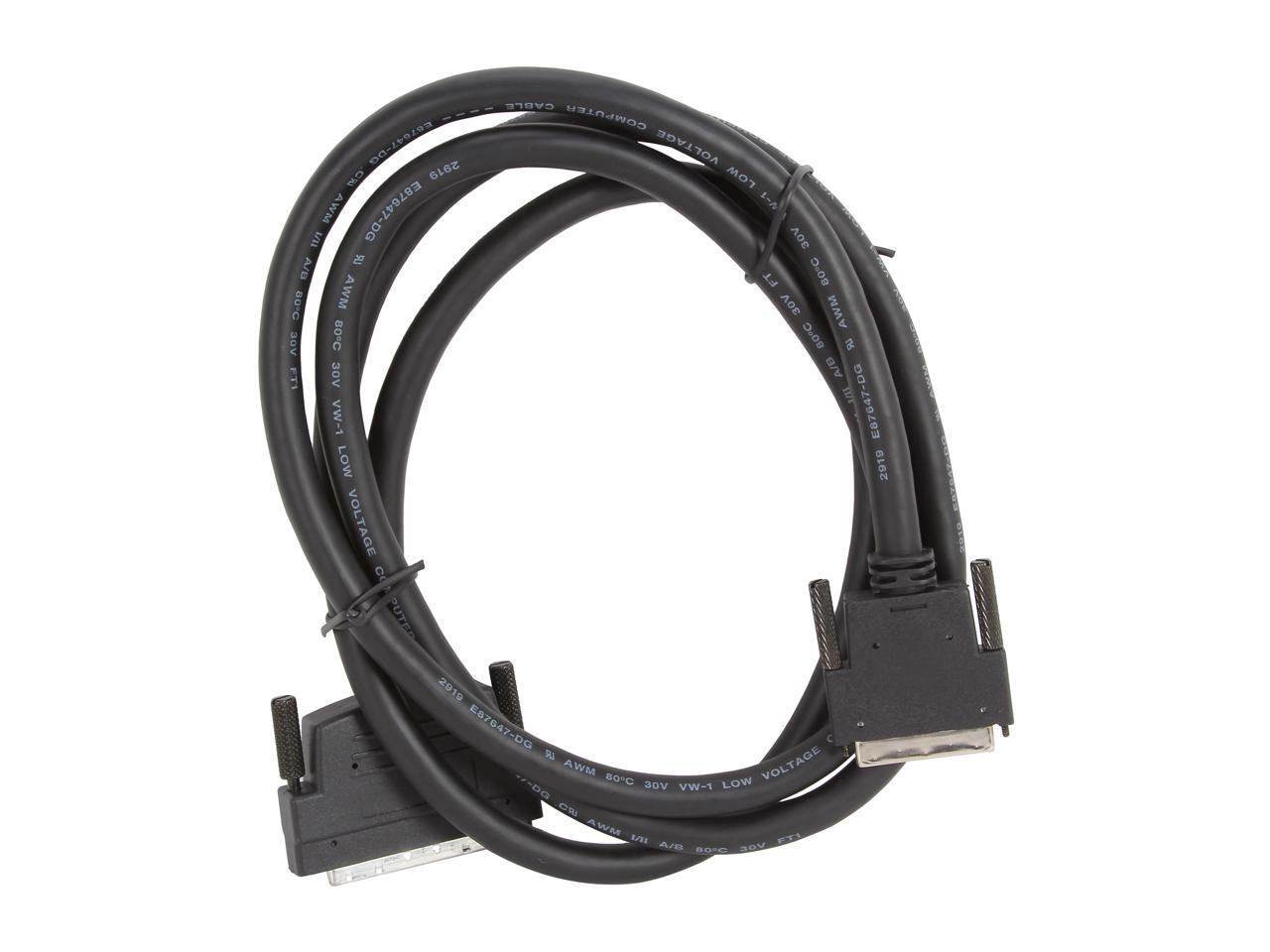 C2G Model 20710 6 ft. LVD/SE VHDCI 0.8mm 68-pin Male to SCSI-3 MD68 ...