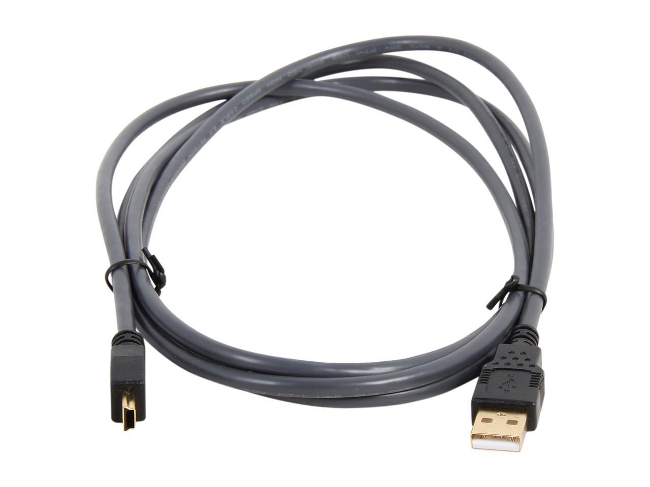 C2G 29651 USB Cable - Ultima USB 2.0 A to USB Mini-B Male Cable, Black ...