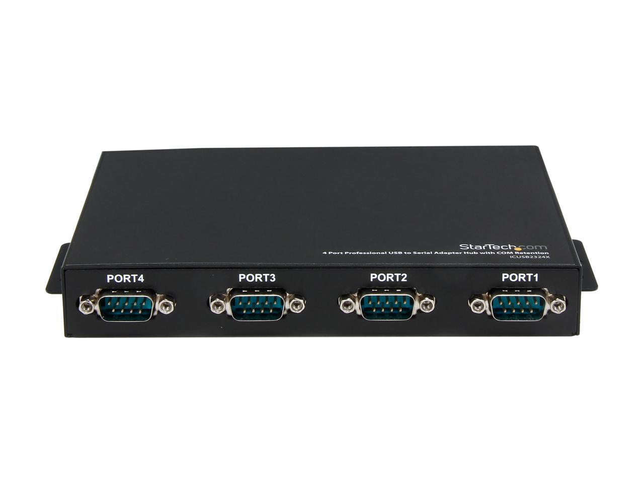 StarTech.com ICUSB2324X USB to Serial Adapter Hub - 4 Port - Wall Mount ...