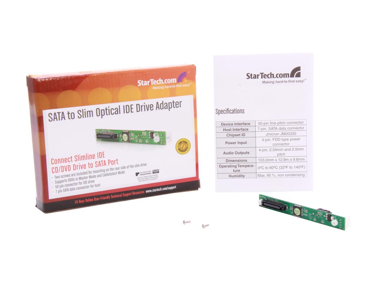 StarTech.com OPT2SATA SATA to Slim Optical IDE Drive Adapter - Newegg.com