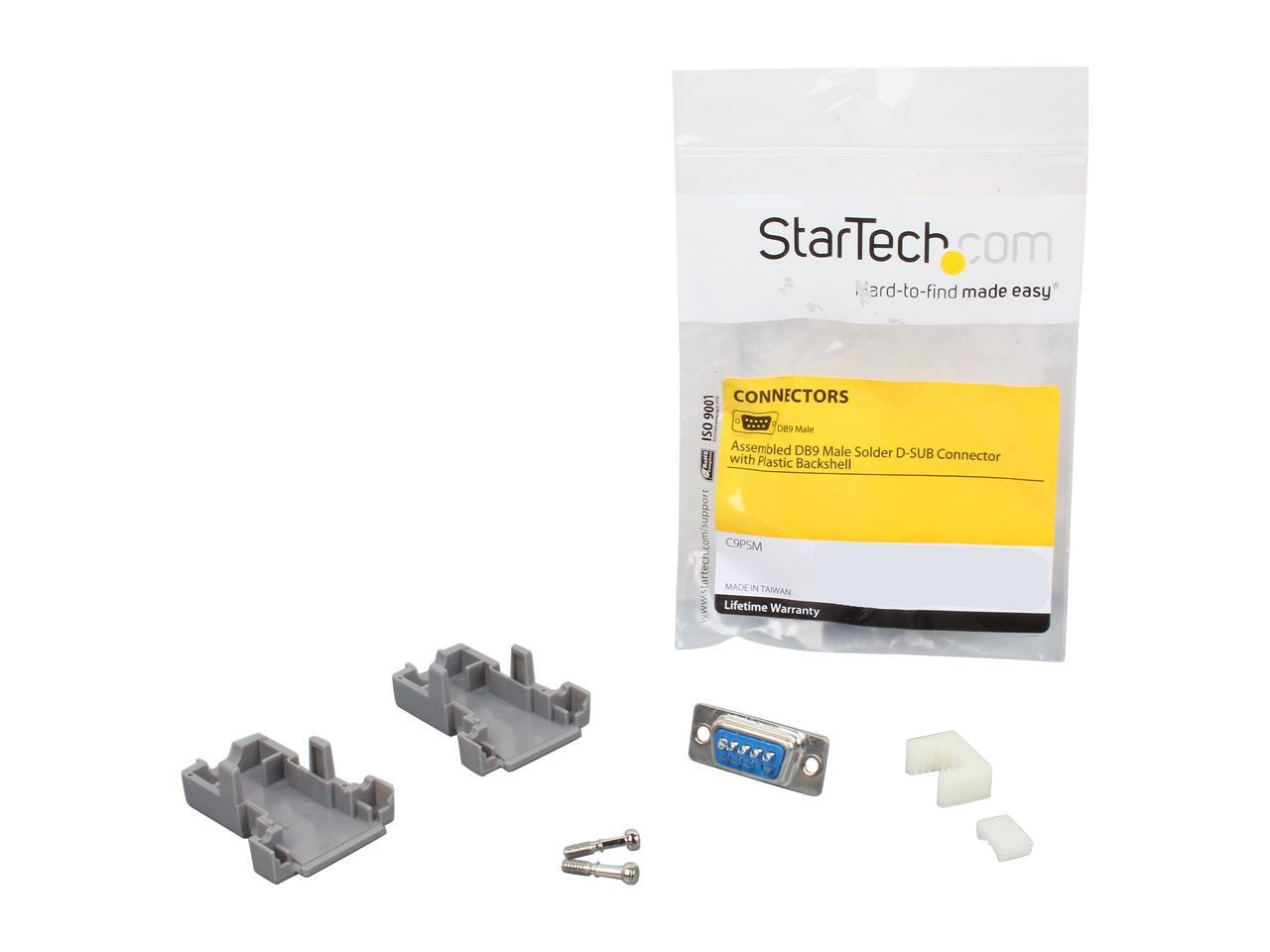 StarTech.com C9PSM Assembled DB9 Male Solder D-SUB Connector with ...