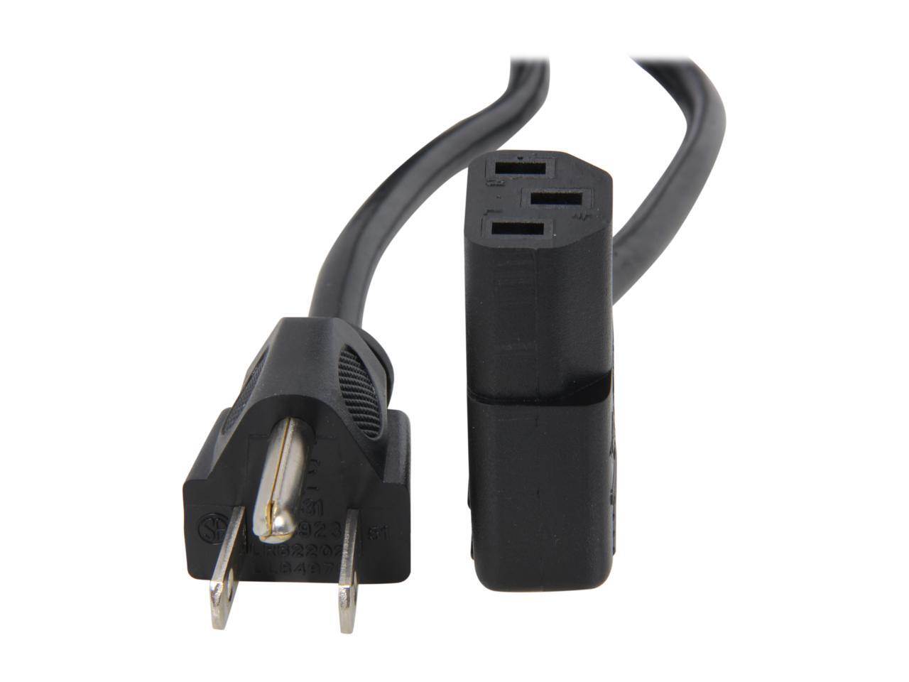 StarTech.com PXT101L 6 ft. Standard Computer Power Cord - NEMA 5-15P to Right Angle C13 - Newegg.com