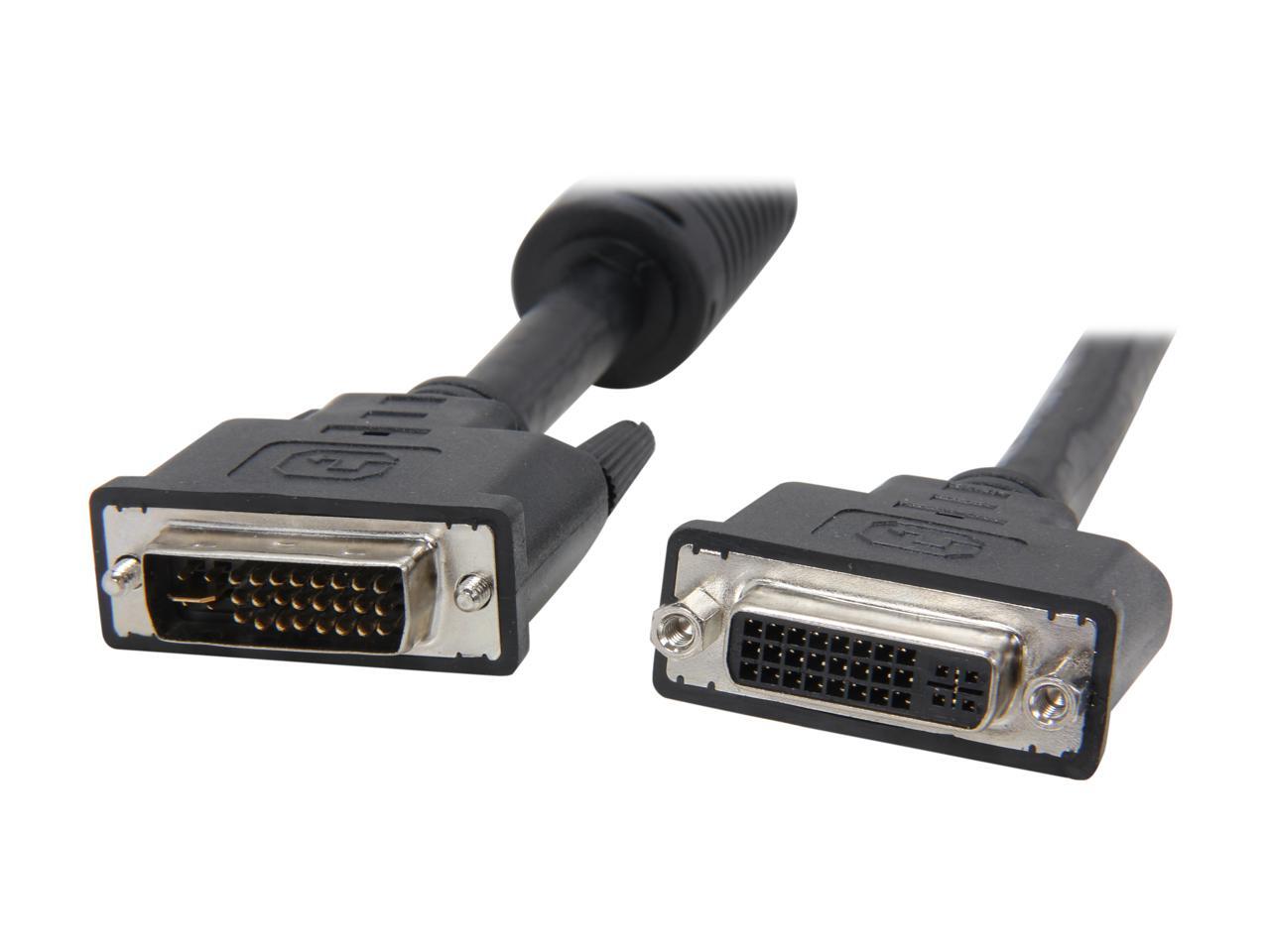 StarTech.com DVIIDMF6 Black Male to Female Dual Link Digital Analog DVI ...