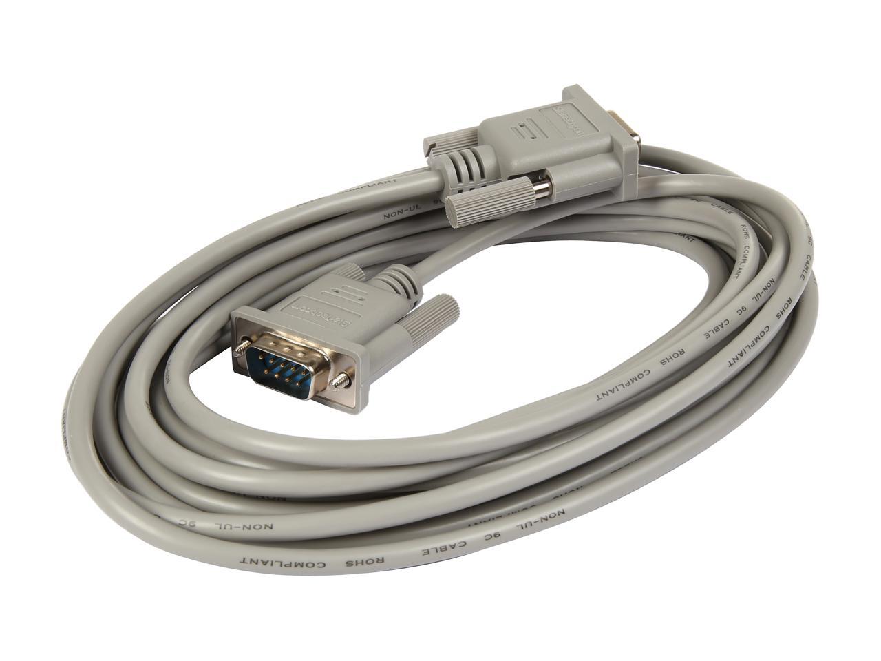 StarTech.com Model MXT106 15 ft. Straight Through Serial Cable - DB9 M ...