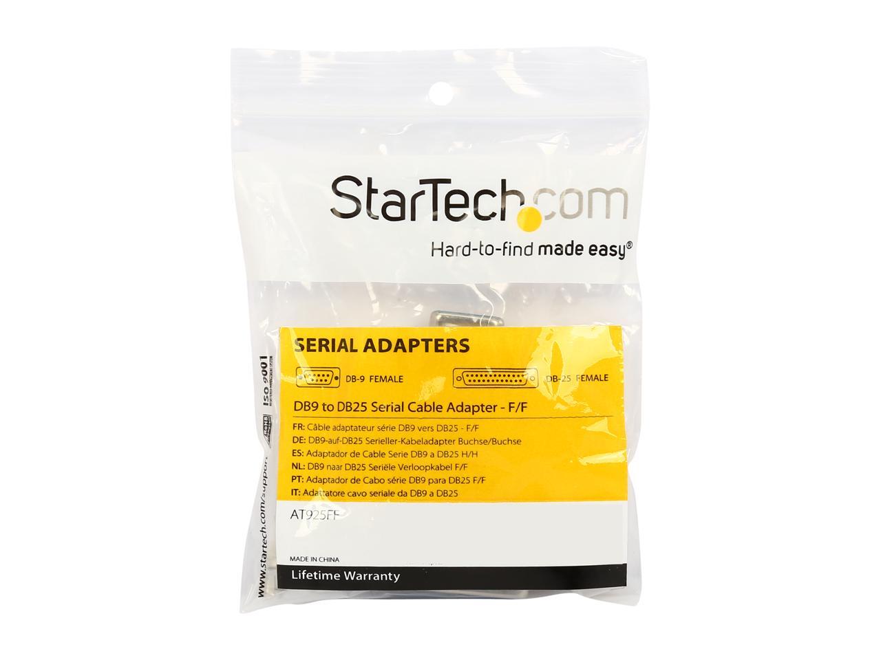 StarTech.com AT925FF DB9 to DB25 Serial Cable Adapter - F/F - Newegg.com
