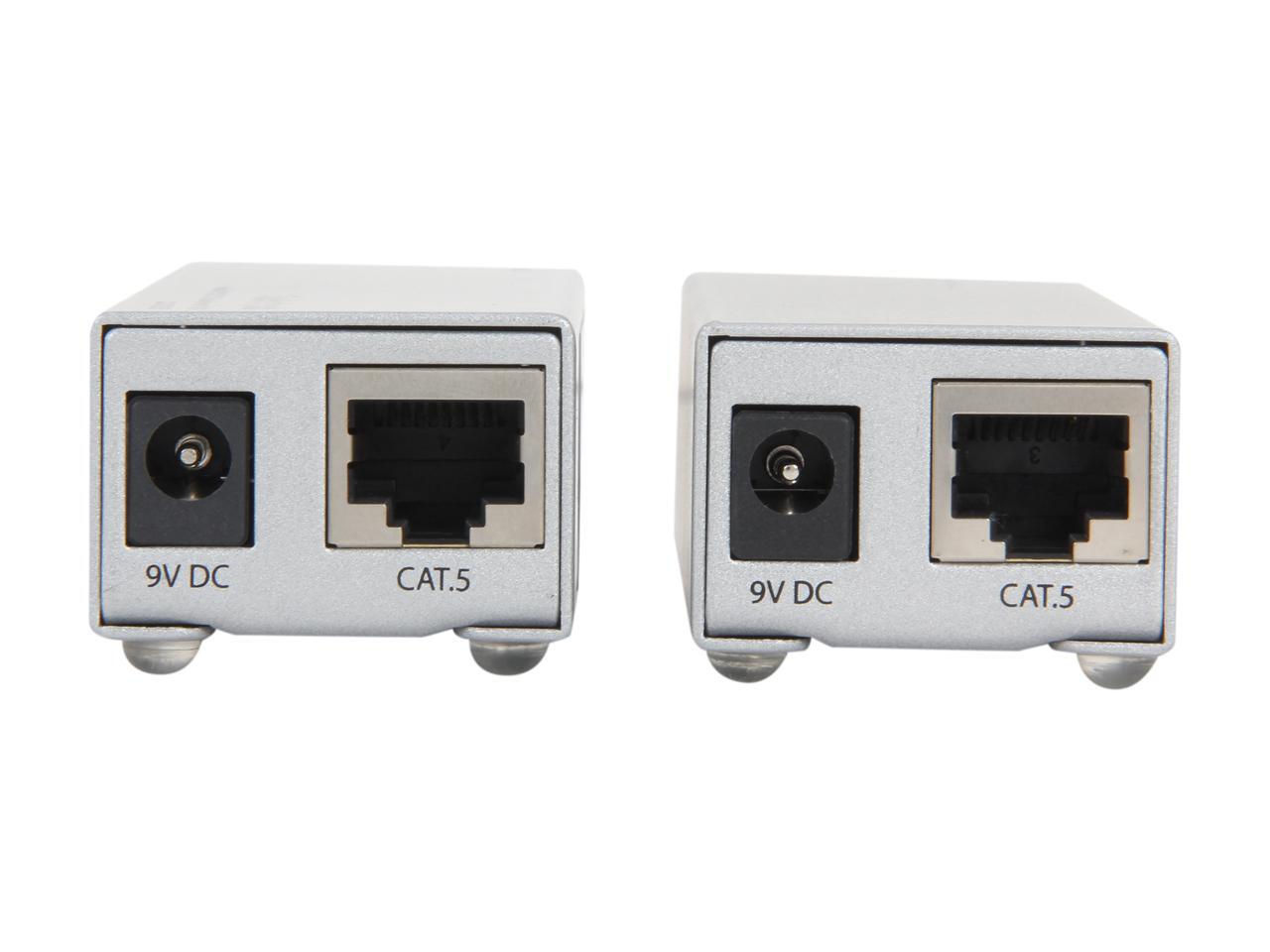 StarTech.com RS232EXTC1 Serial DB9 RS232 Extender over Cat 5 - Up to ...