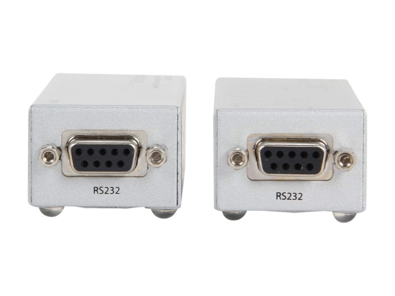 StarTech.com RS232EXTC1 Serial DB9 RS232 Extender over Cat 5 - Up to ...