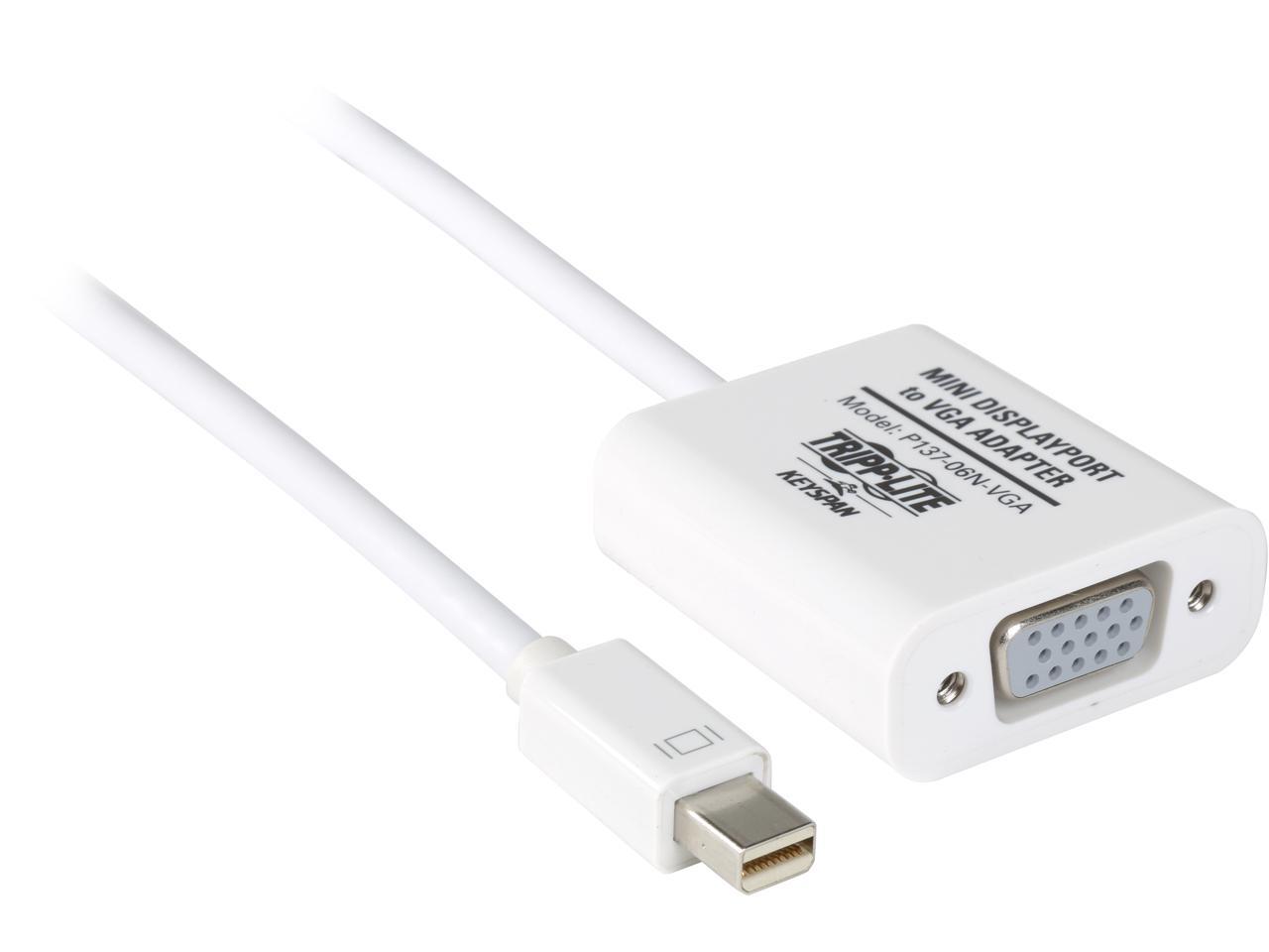 Tripp Lite Keyspan Mini DisplayPort to VGA Active Cable Adapter ...