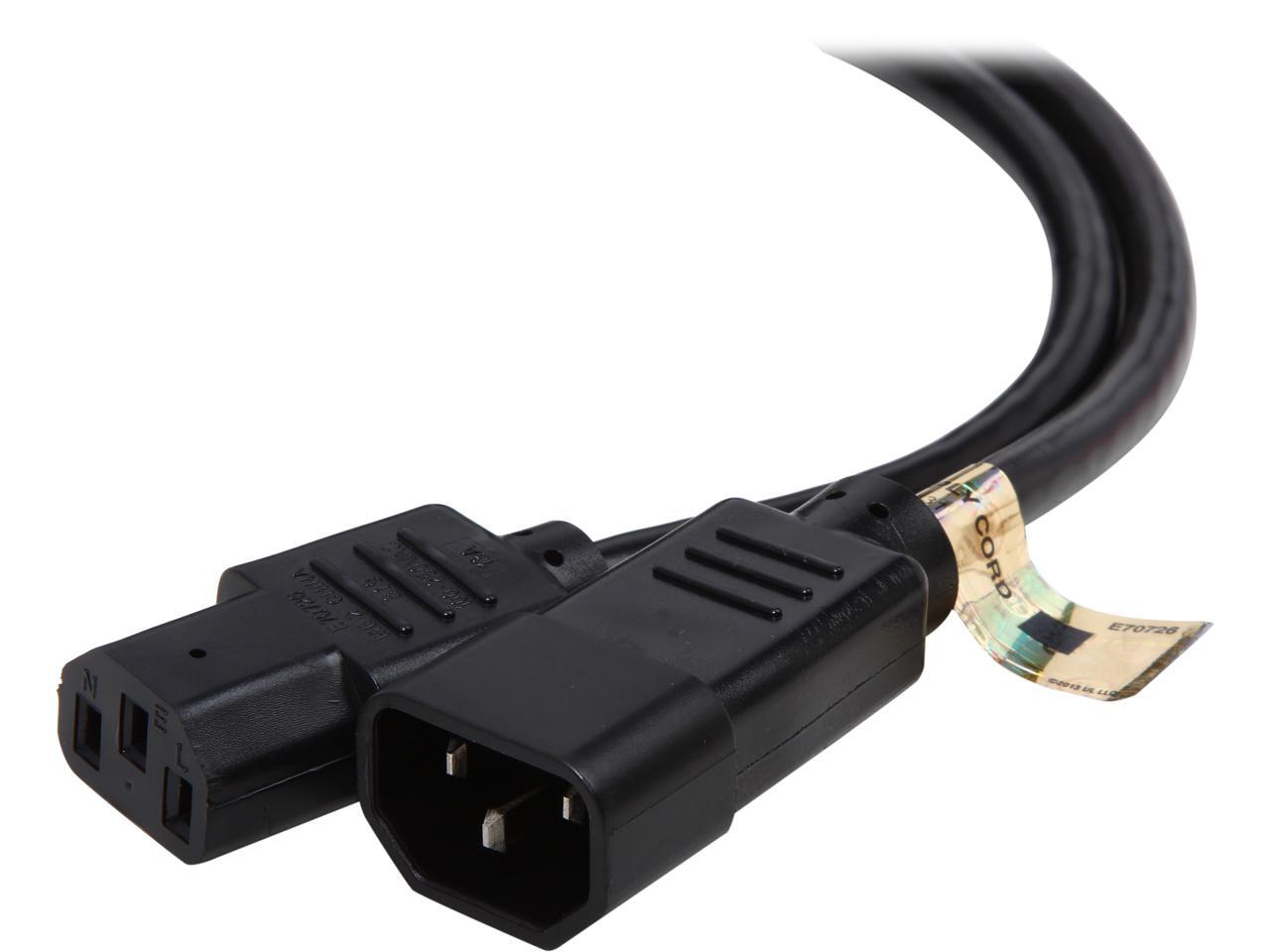 Tripp Lite Model P004-006-13A 6 ft. Black 16AWG SJT, 13A, 100-250V IEC ...