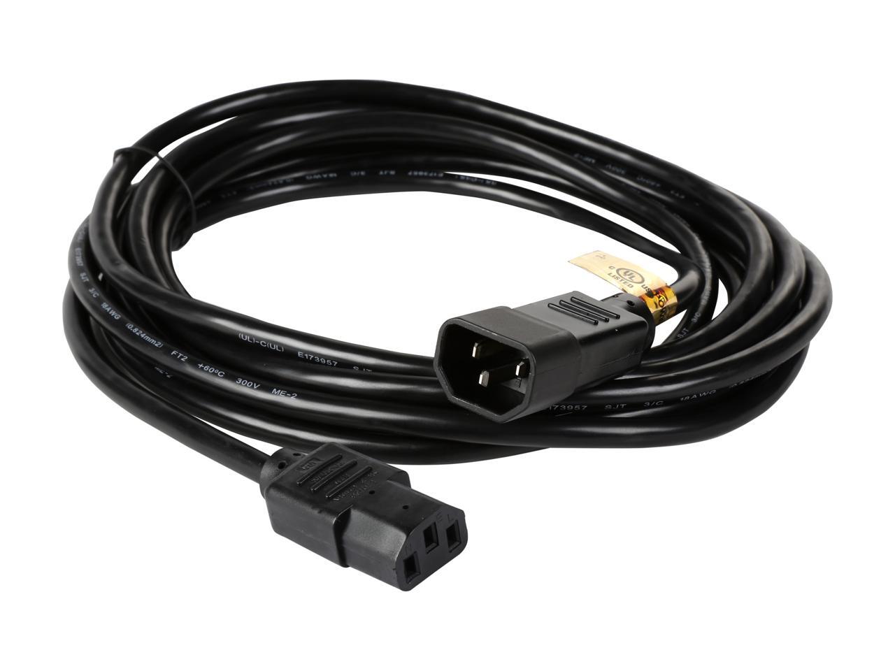 Tripp Lite Model P004-015 15 ft. Black 18AWG SJT, 10A, 100-250V IEC-320 ...