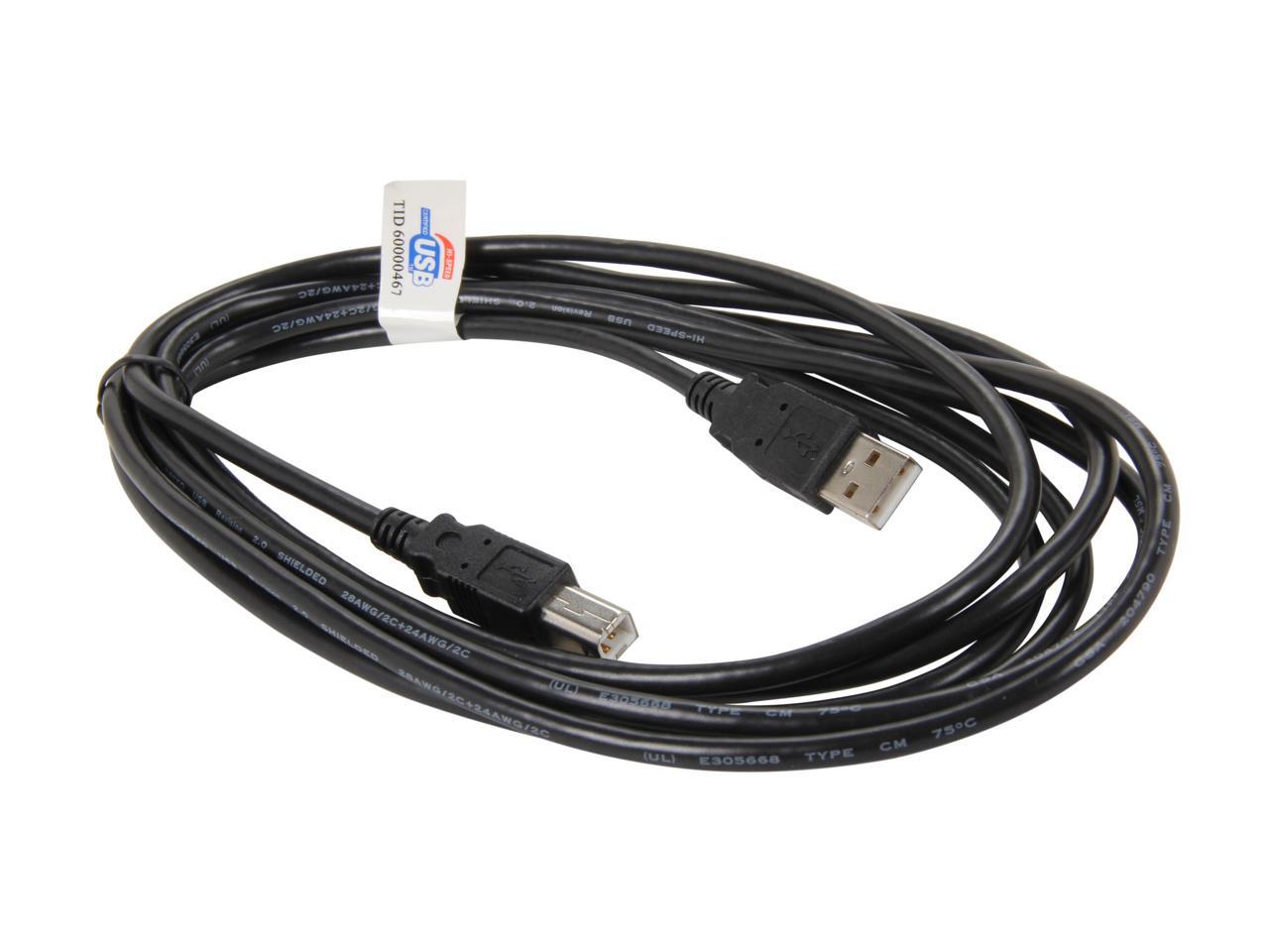 BYTECC USB2-10AB-K 10 ft. Type A Male to Type B Male Cable - Newegg.com