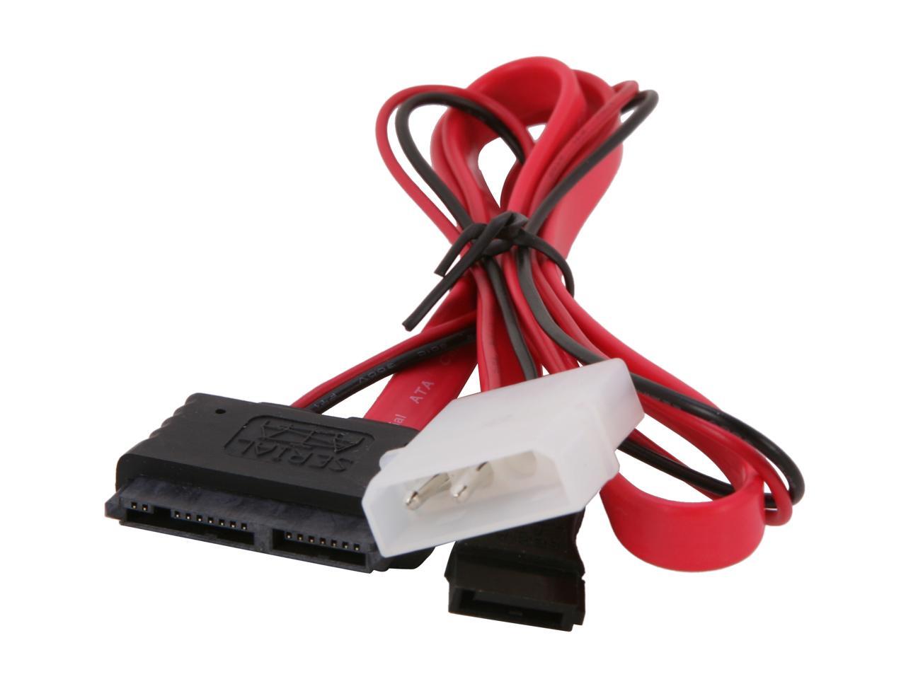 BYTECC SATA-MP118 1.5 ft. SATA and Micro SATA Power 7+9pin Cable for ...