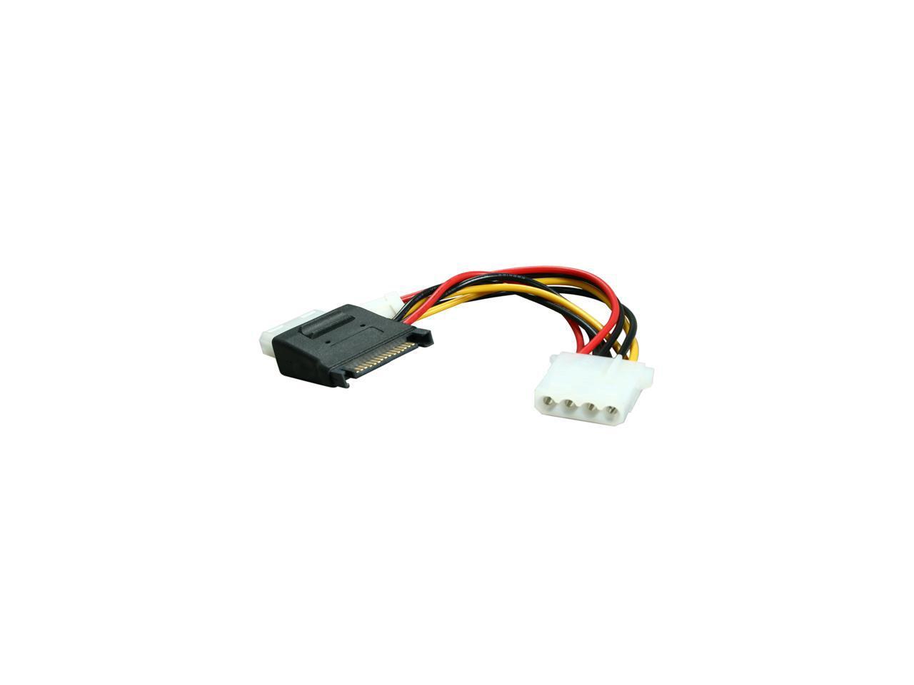 BYTECC SATA-2LP4F 5 in. SATA Power Input 15pin to MOLEX 4pin + Floppy ...