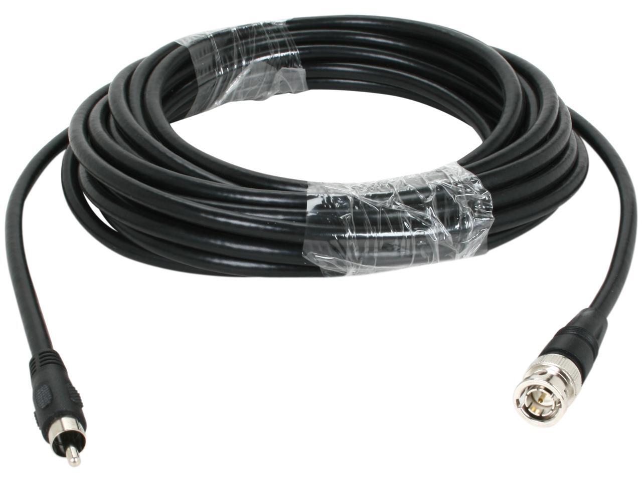 BYTECC BNC/RCA-25K 25 ft. BNC to RCA Cable, 75 ohm, Black - Newegg.com