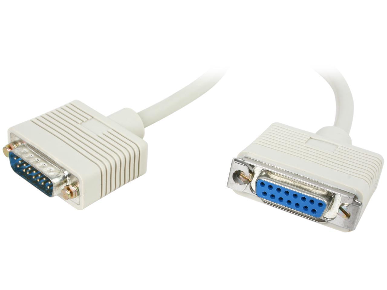 BYTECC Model DB15MF-10 10 ft. DB15 Tranceiver AUI Male to Female Cable ...