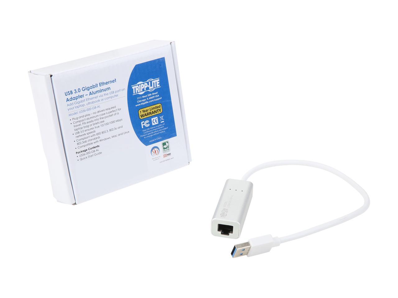 Tripp Lite U336-000-GB-AL USB 3.0 SuperSpeed to Gigabit Ethernet NIC ...