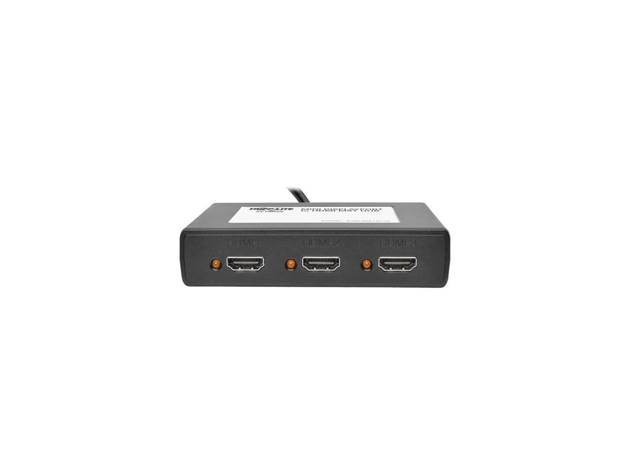 Tripp Lite B155-003-HD-V2 3-Port Mini DisplayPort 1.2 to HDMI Multi-Stream Transport (MST) Hub ...