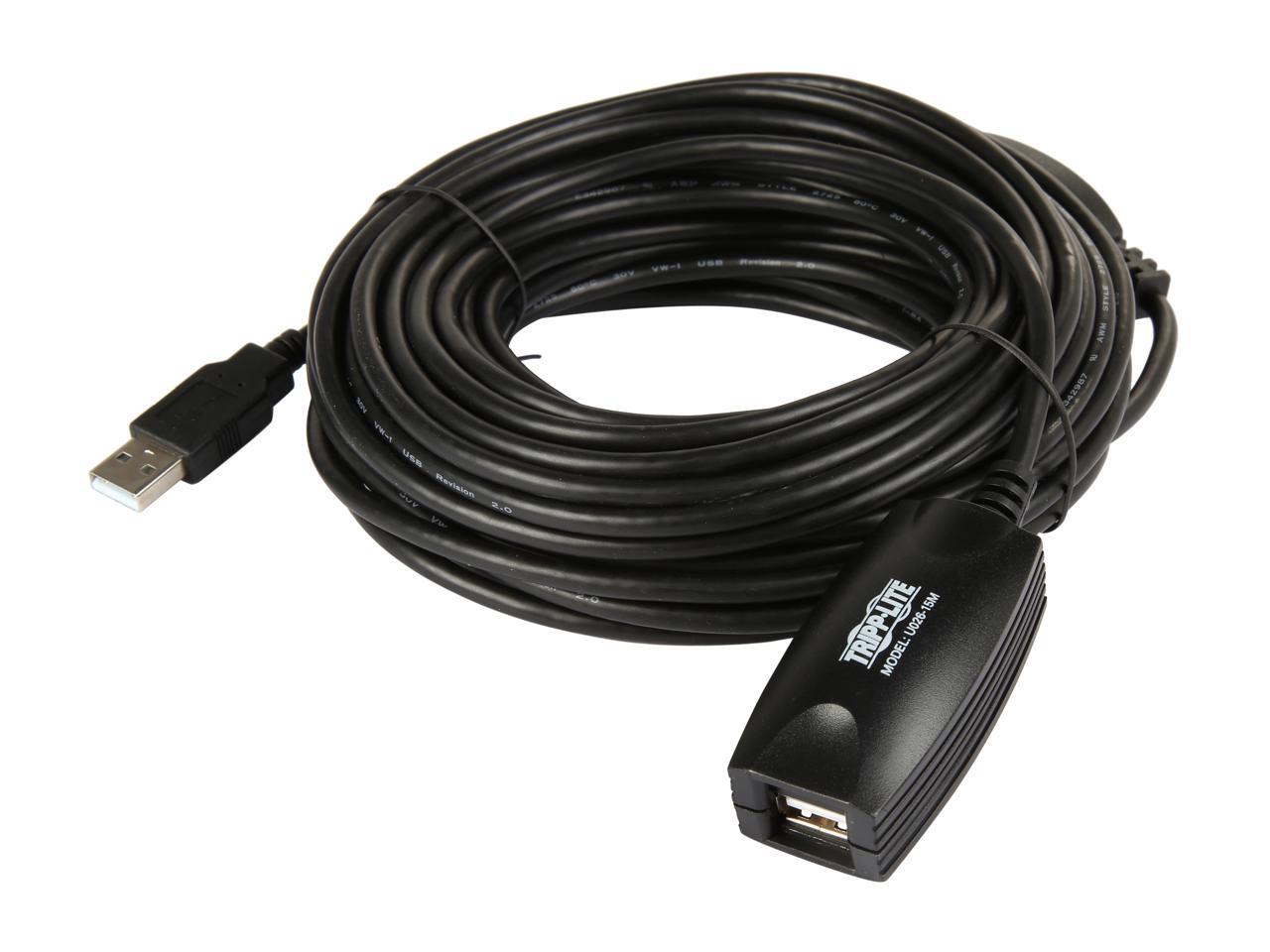 Tripp Lite 15M USB 2.0 Hi-Speed Active Extension Repeater Cable USB-A M ...
