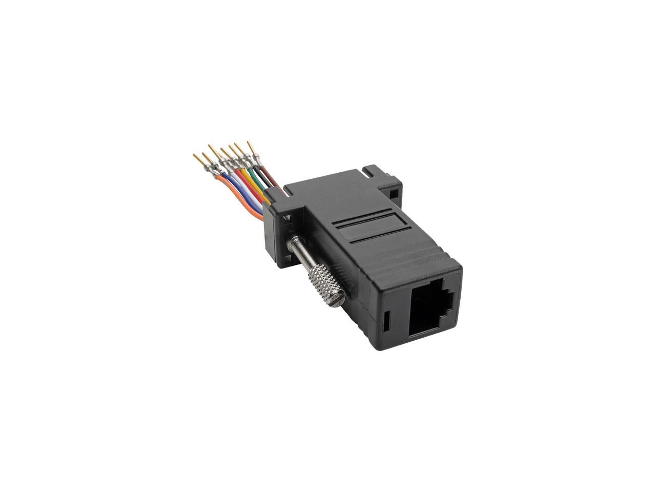 Tripp Lite DB9 to RJ45 Modular Serial Adapter M/F RS-232 RS-422 RS-485 ...
