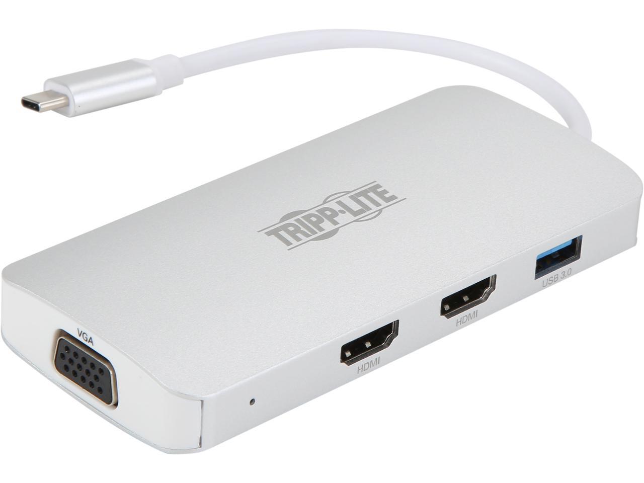 Tripp Lite USB C Docking Station w/USB Hub, 2x HDMI, VGA, PD Charging ...