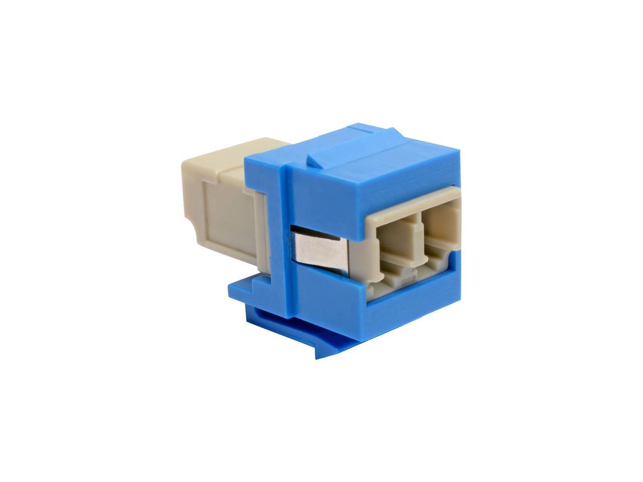 Tripp Lite Duplex Multimode Fiber Coupler Keystone Jack LC to LC Blue ...