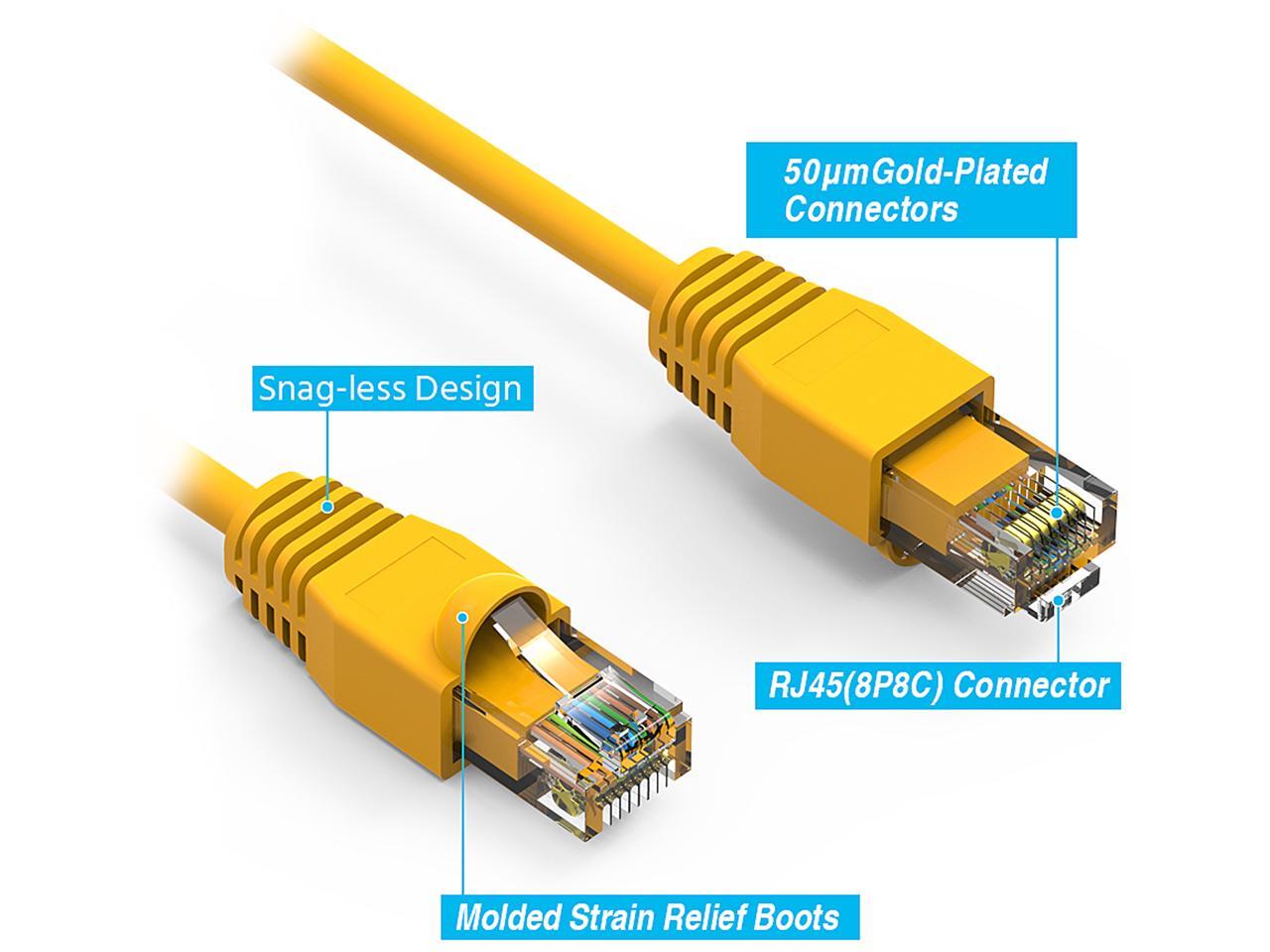 Nippon Labs 6Ft Cat6A UTP Ethernet Network Booted Cable, 24AWG 6 Feet ...