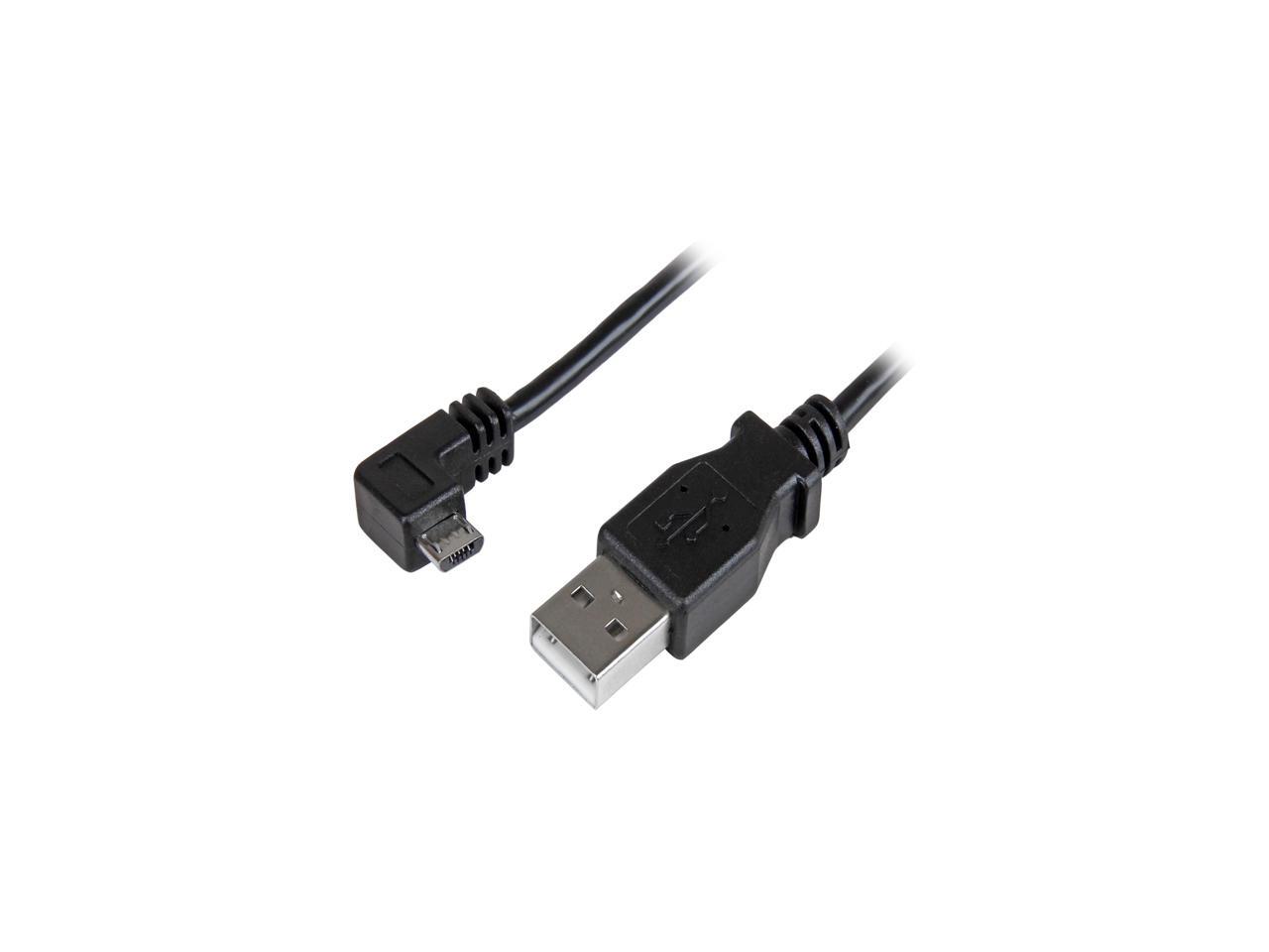 StarTech.com USBAUB50CMRA Micro-USB Charge-and-Sync Cable M/M - Right ...