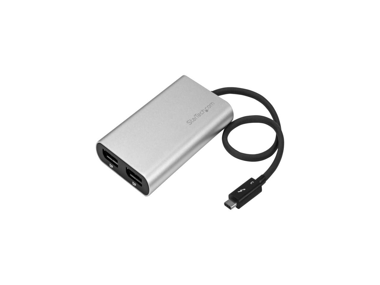 StarTech.com TB32DP2T Thunderbolt 3 to Dual DisplayPort Adapter - 4K ...