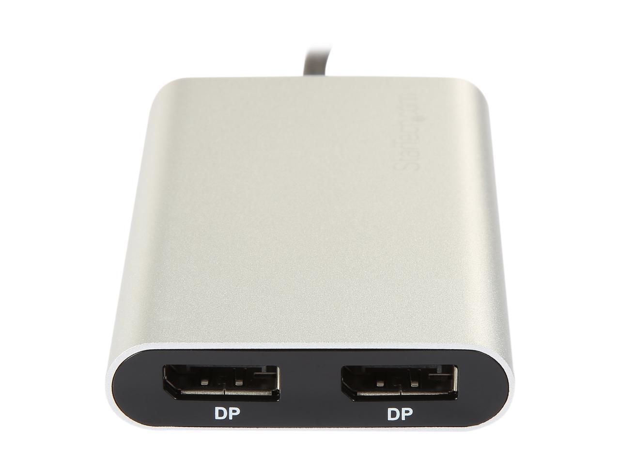 StarTech.com TB32DP2T Thunderbolt 3 to Dual DisplayPort Adapter - 4K ...