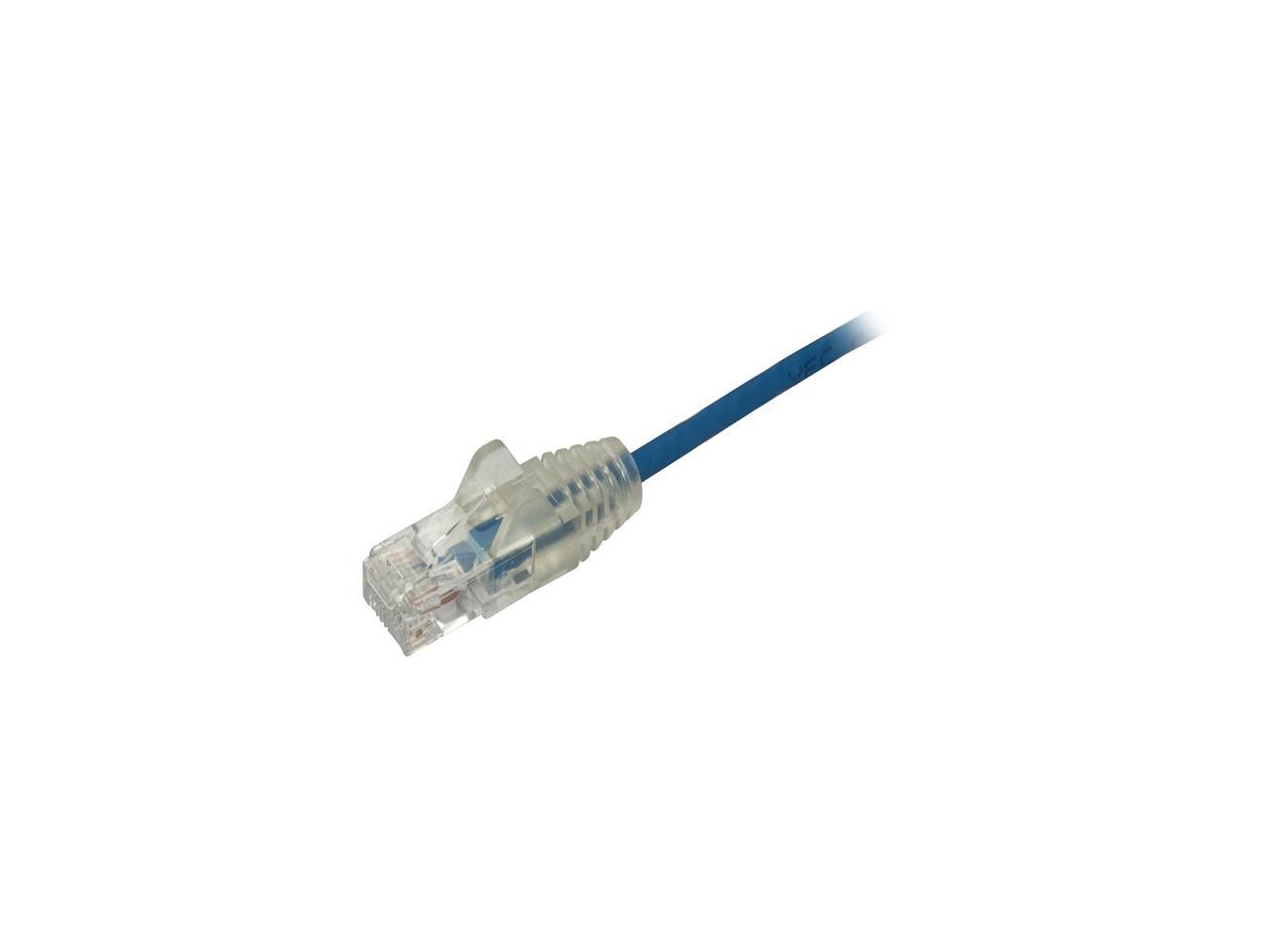 StarTech N6PAT10BLS Cat6 Ethernet Cable - 10 ft - Blue - Slim ...