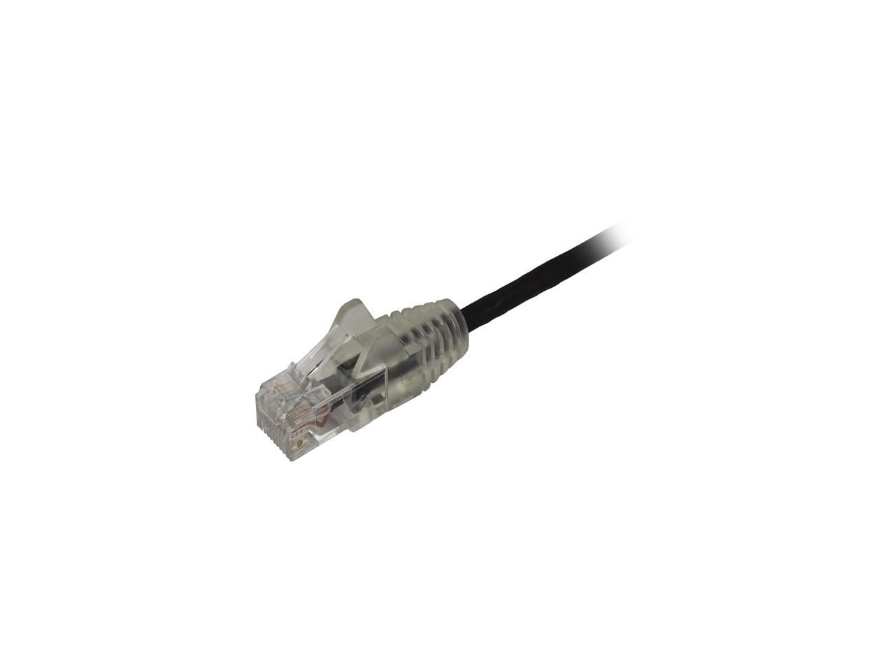 StarTech N6PAT6BKS Cat6 Ethernet Cable - 6 ft - Black - Slim - Snagless ...