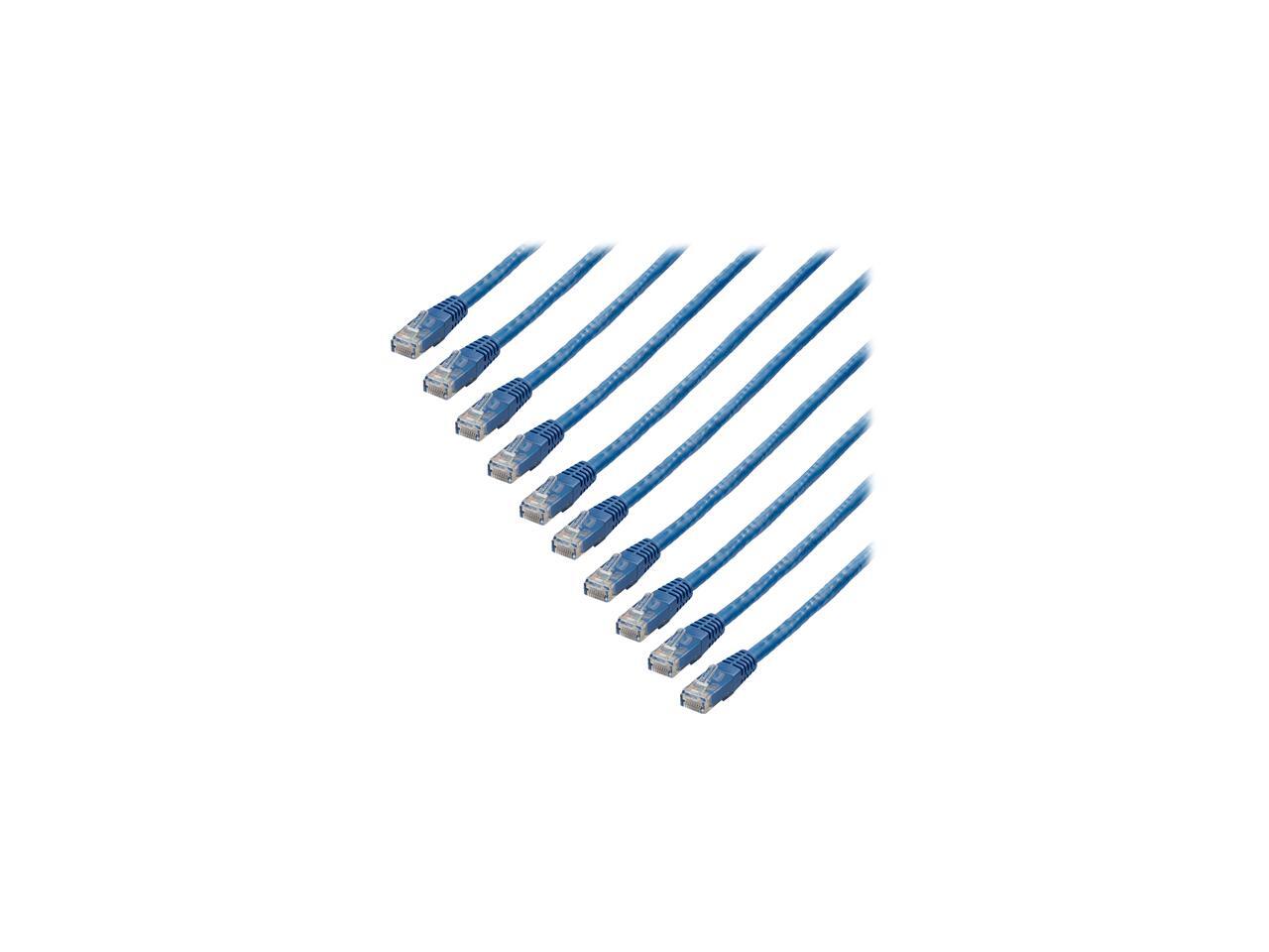 StarTech.com 6 ft. CAT6 Cable 10 Pack - Blue CAT6 Patch Cord - Molded ...