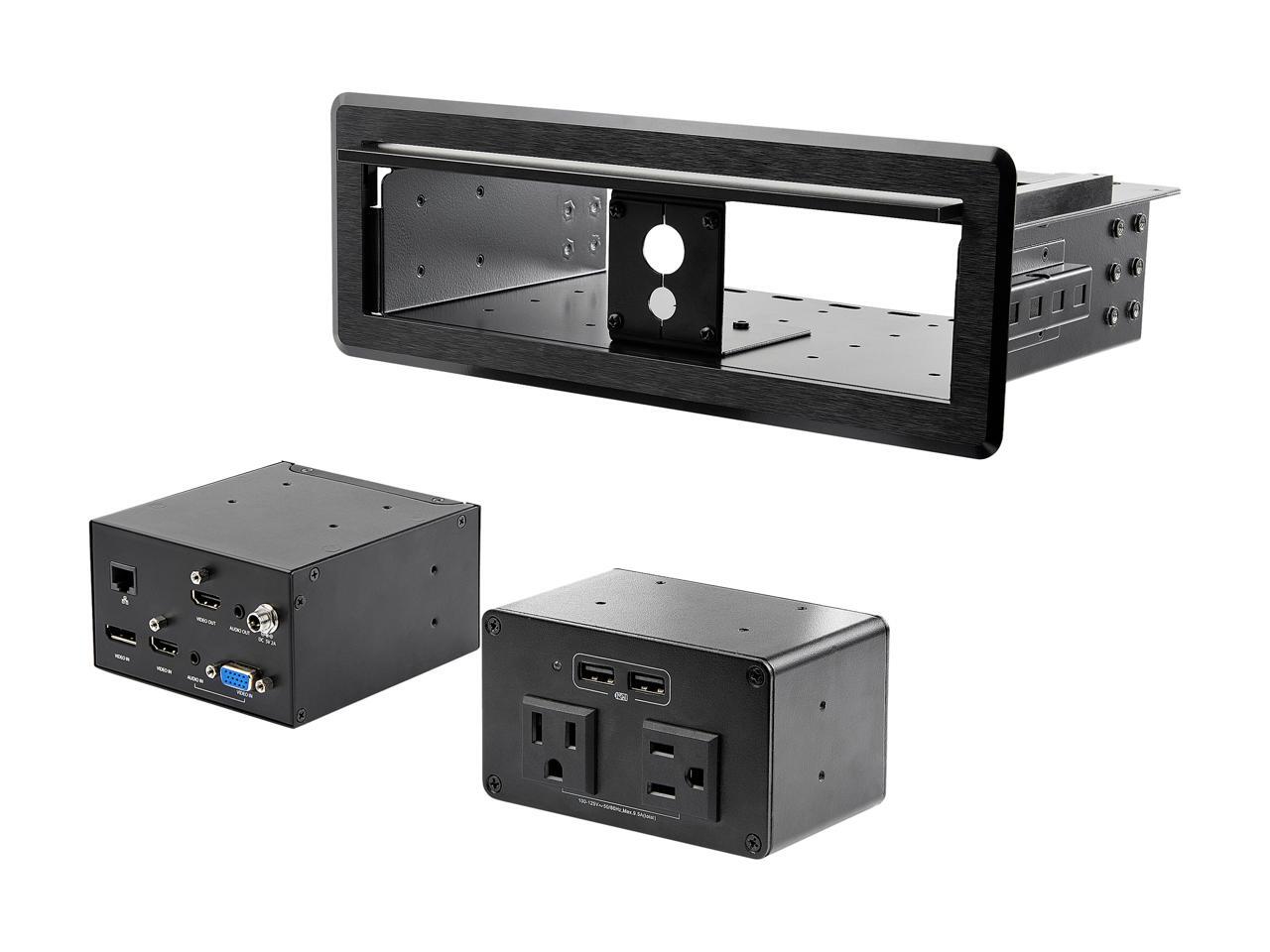 Conference Table Box for AV Connectivity & Power/Charging, 4K HDMI ...