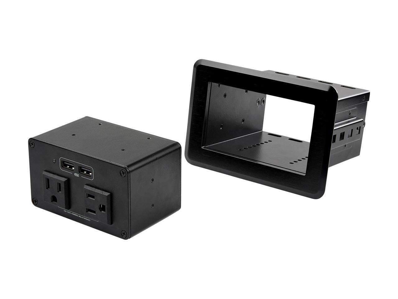 Conference Table Power Center with 2x UL Certified 120V AC Outlets & 2x ...