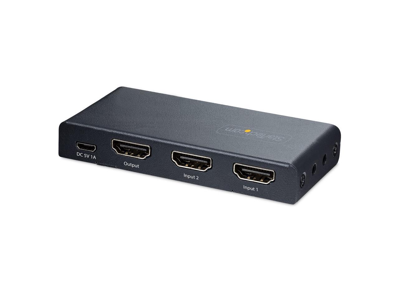 StarTech.com 2-Port 8K HDMI Switch, HDMI 2.1 Switcher 4K 120Hz HDR10 ...