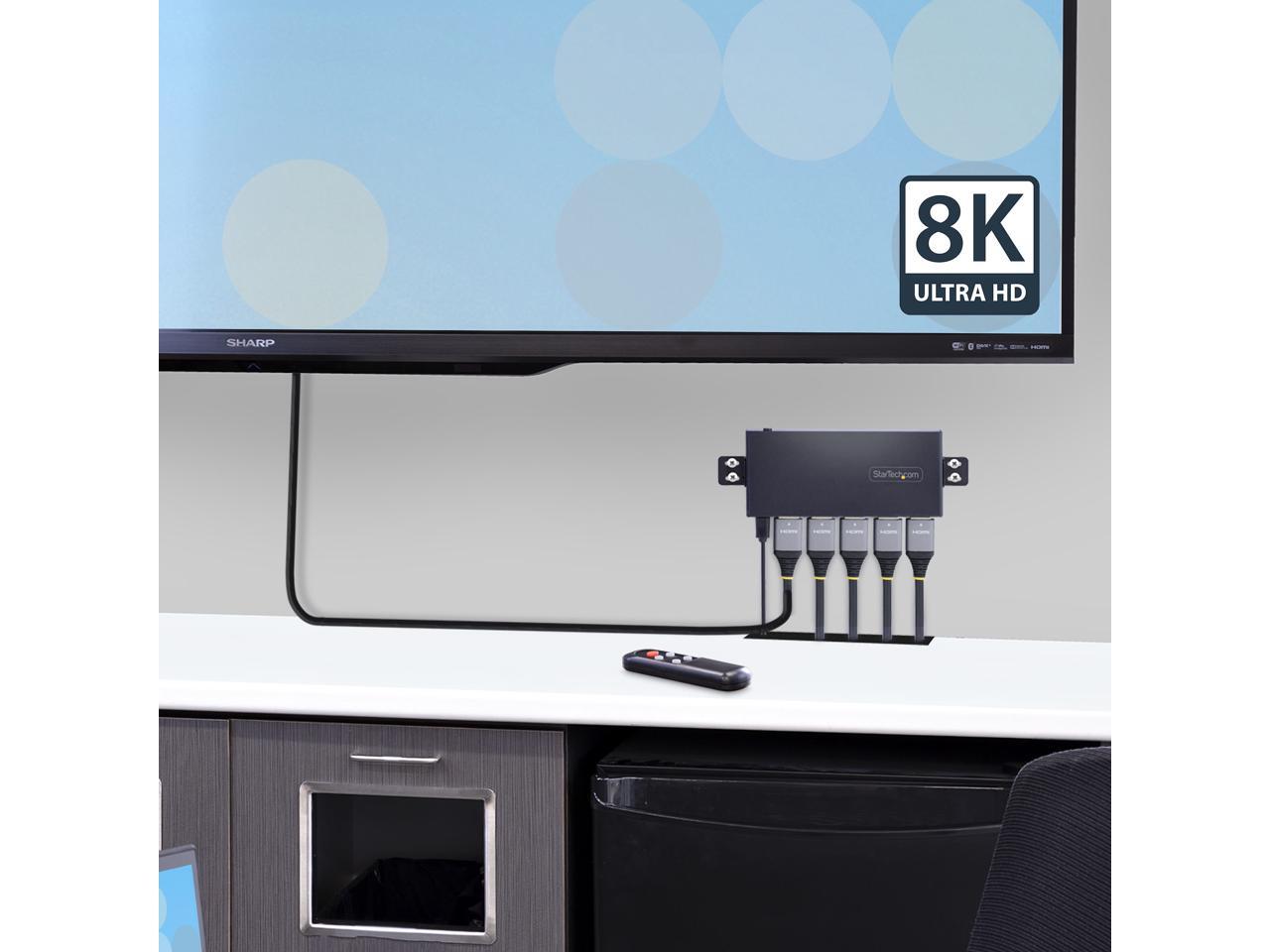 StarTech.com 4-Port 8K HDMI Switch - HDMI 2.1 Switcher 4K 120Hz HDR10 ...