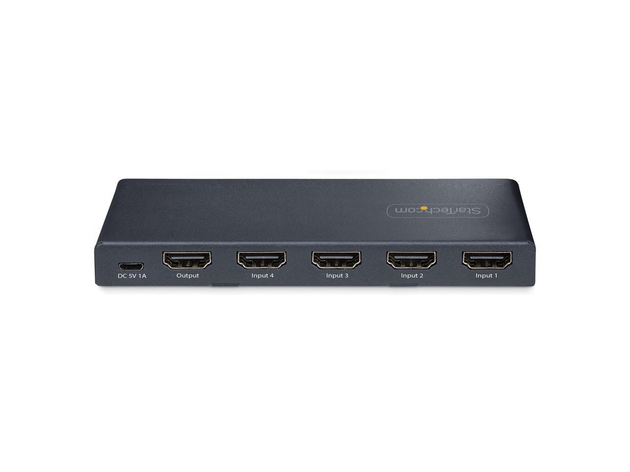 StarTech.com 4-Port 8K HDMI Switch - HDMI 2.1 Switcher 4K 120Hz HDR10 ...