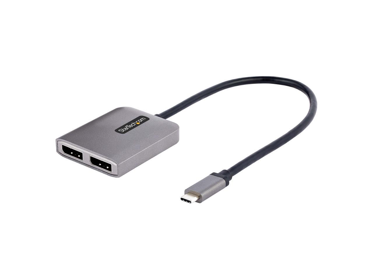 StarTech.com 2-Port USB-C MST Hub, Dual-DisplayPort up to 4K 60Hz w/ DP 1.4 Alt Mode & DSC ...