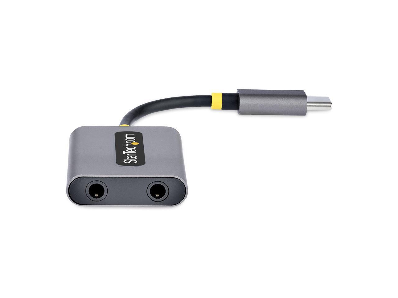 StarTech.com USB Type-C to 2x 3.5mm Audio Adapter USBC-AUDIO-SPLITTER ...
