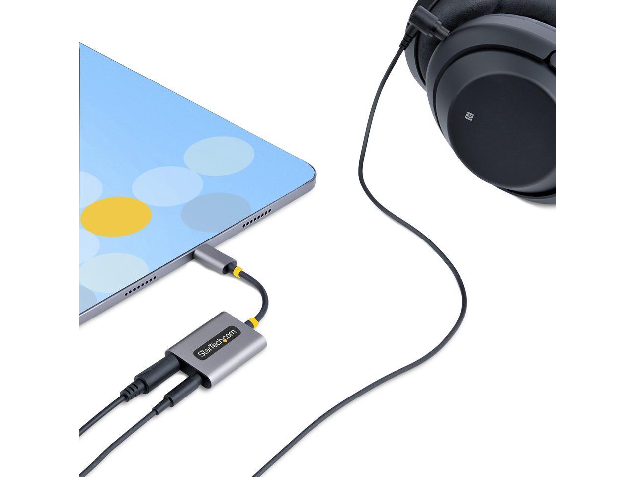 StarTech.com USB Type-C to 2x 3.5mm Audio Adapter USBC-AUDIO-SPLITTER ...