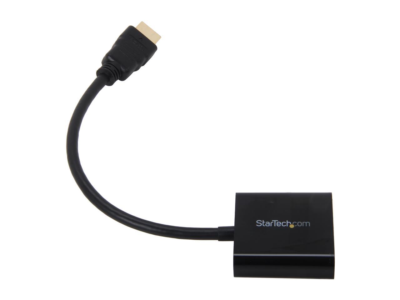 StarTech.com HD2VGAE2 HDMI to VGA Adapter - 1080p - 1920 x 1080 - Black ...
