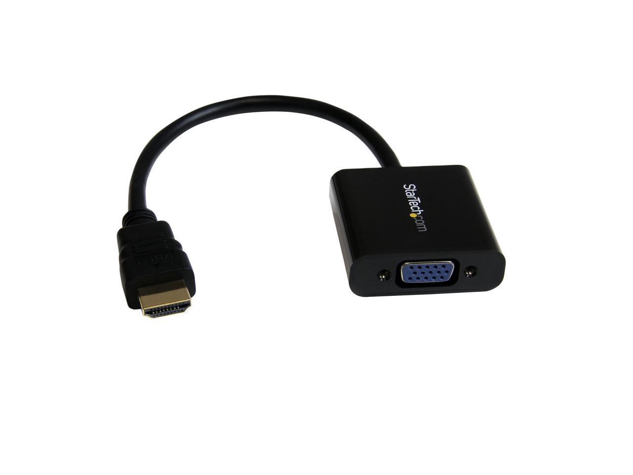 StarTech.com HD2VGAE2 HDMI to VGA Adapter - 1080p - 1920 x 1080 - Black ...