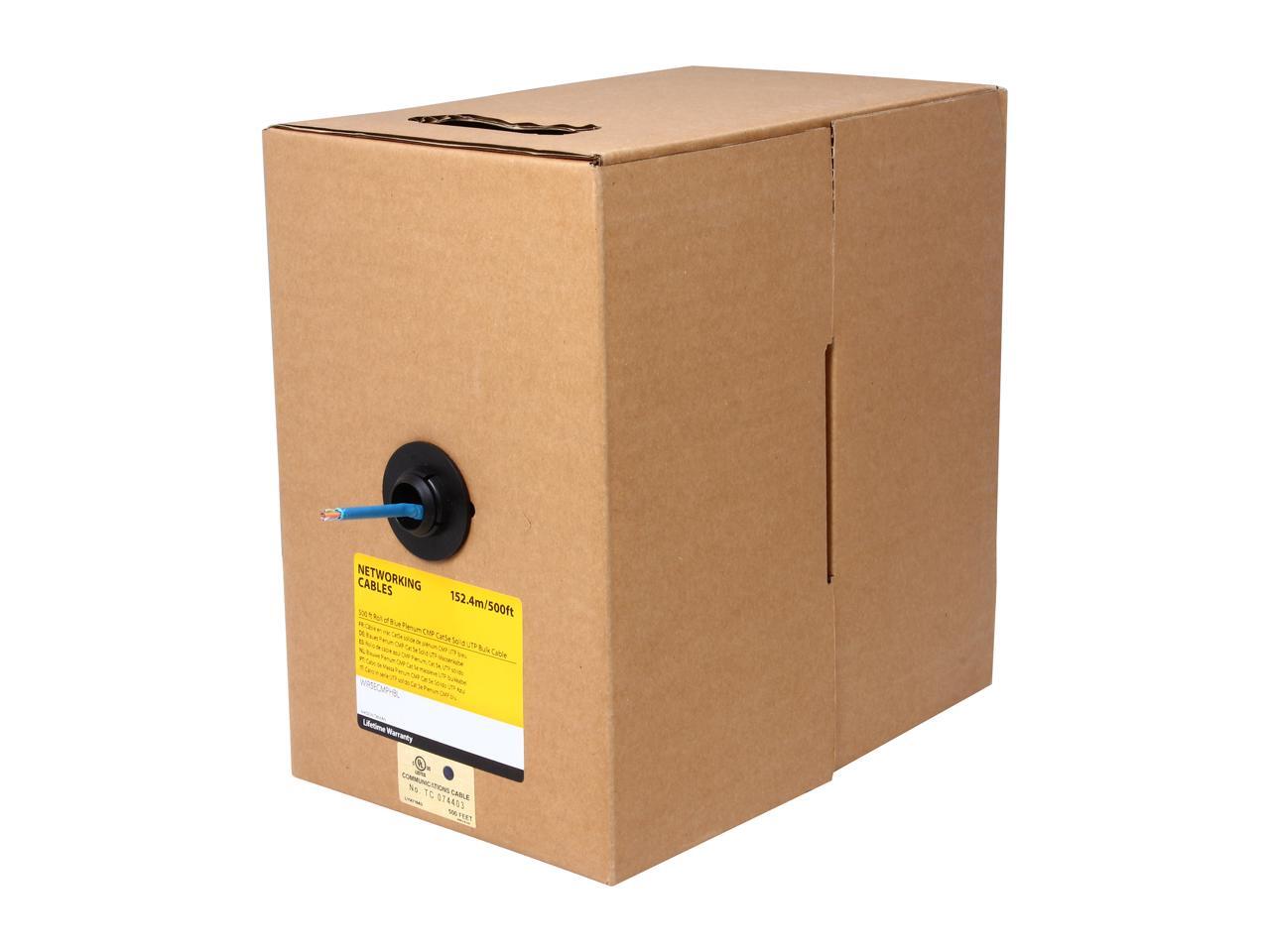 StarTech.com WIR5ECMPHBL 500 ft. 500 ft Roll of Blue Plenum CMP Cat5e ...