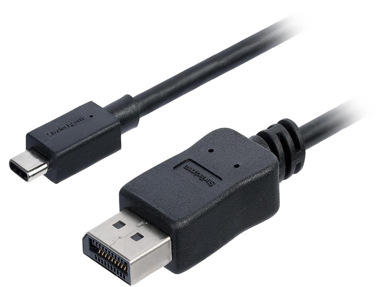 StarTech.com CDP2DPMM6B 6ft USB C to DisplayPort Cable - Black - 4K ...